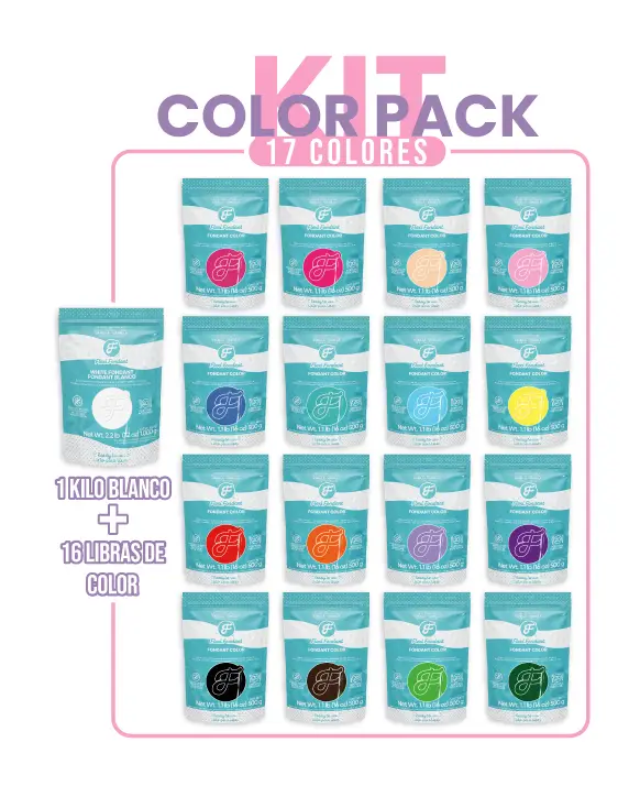KIT COLOR PACK - FLEXIFONDANT - Decocake